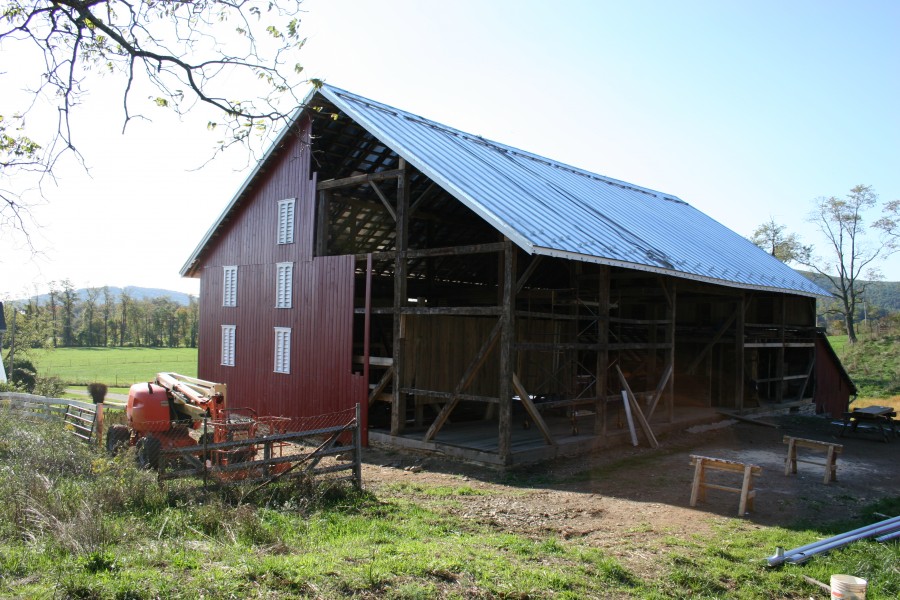 Extensive restoration of traditional Pennsylvania bank barn
